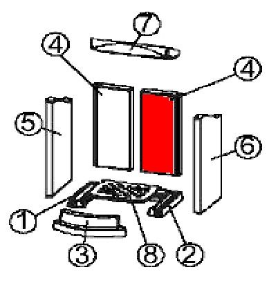 Austroflamm Flok Rückwandstein rechts ⇒ jetzt günstig bestellen